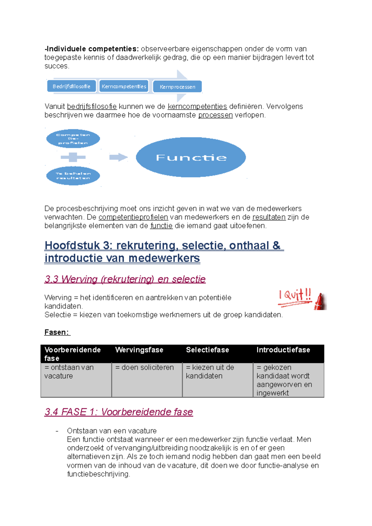 Samenvatting HRM deel 4 - competenties: observeerbare eigenschappen ...