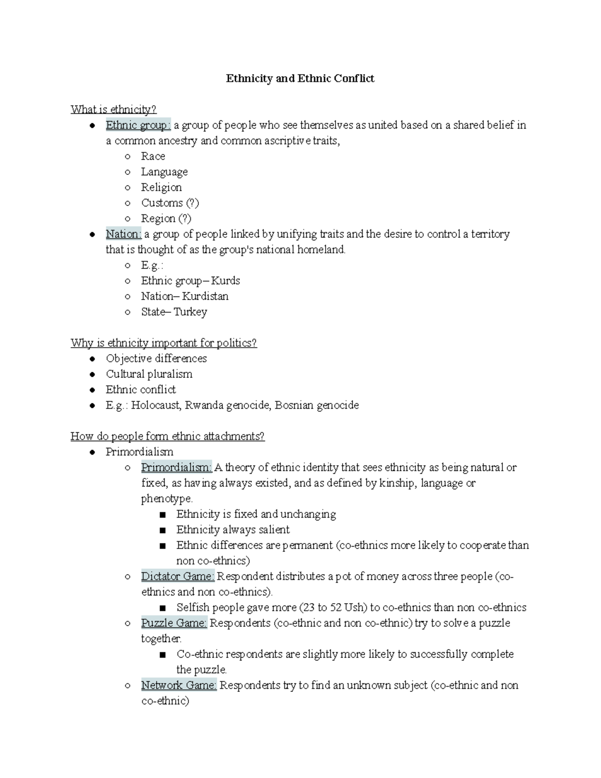 Ethnicity and Ethnic Conflict - E.: Ethnic group– Kurds Nation ...