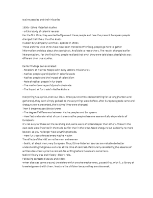 Module 3 - Summary N.A. Aboriginal Peoples - Traditional knowledge ...