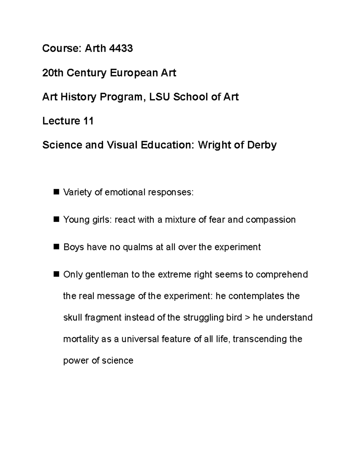 Joseph Wright - Lecture Notes written from ppt 18th art history ...