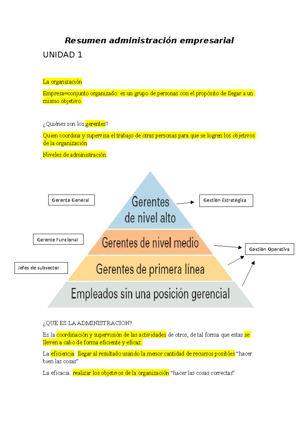 Resumen administración empresarial - Resumen administración empresarial ...