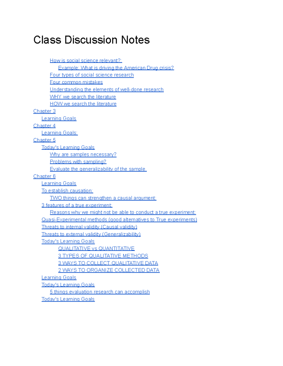 Medanthrop.Class Discussion Notes - Class Discussion Notes How is ...