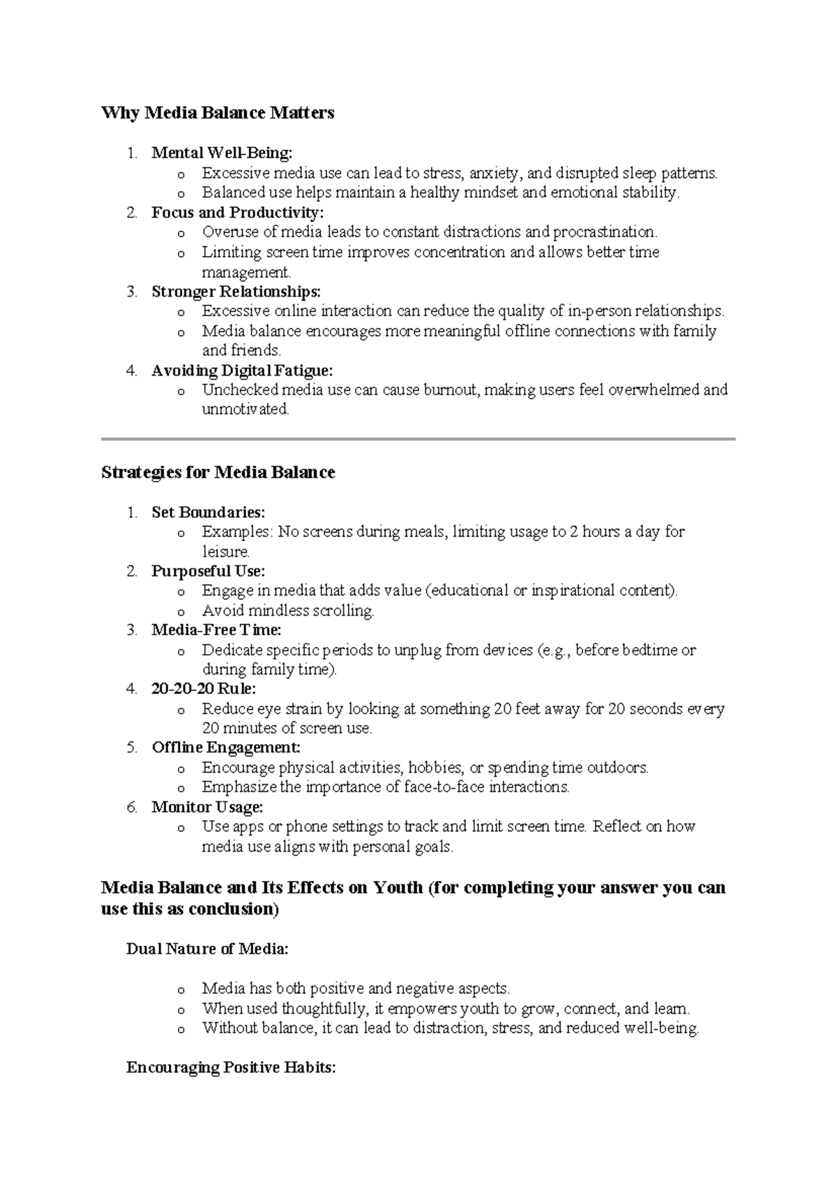 Why Media Balance Matters GE-MEDIA PSYCHOLOGY - Why Media Balance ...