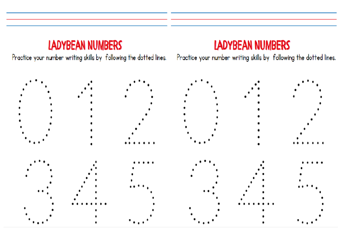 Dotted-numbers - Dotted numbers - Elementary Education - Studocu