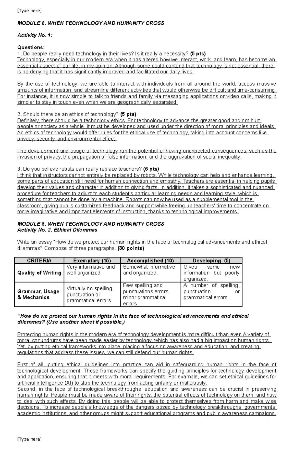 STS LA Module 6 - Science Technology and Society Lectures - MODULE 6 ...