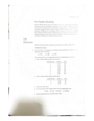DATA Analysis, Interpretation AND Presentation - Sampling design and ...