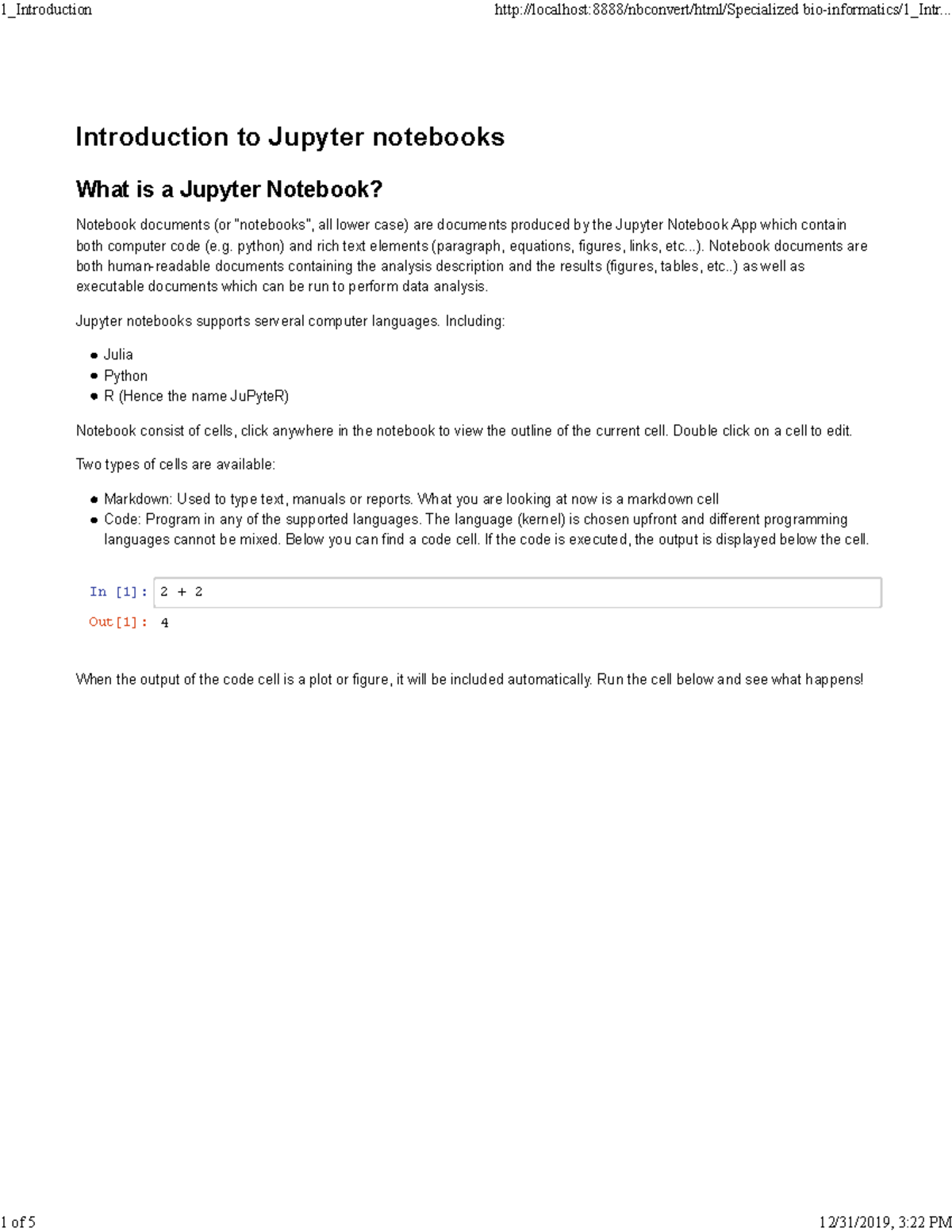 tweede practicum python specialized bio-informatics - Introduction to J ...