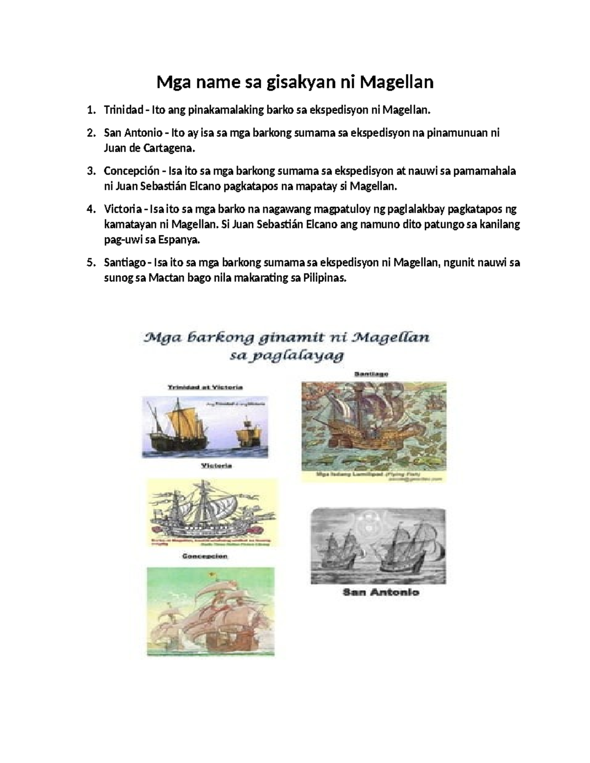 Mga name sa gisakyan ni Magellan - Trinidad - Ito ang pinakamalaking ...