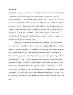 Appendix H Example and Criteria for Synthesis and Conclusions-1 ...