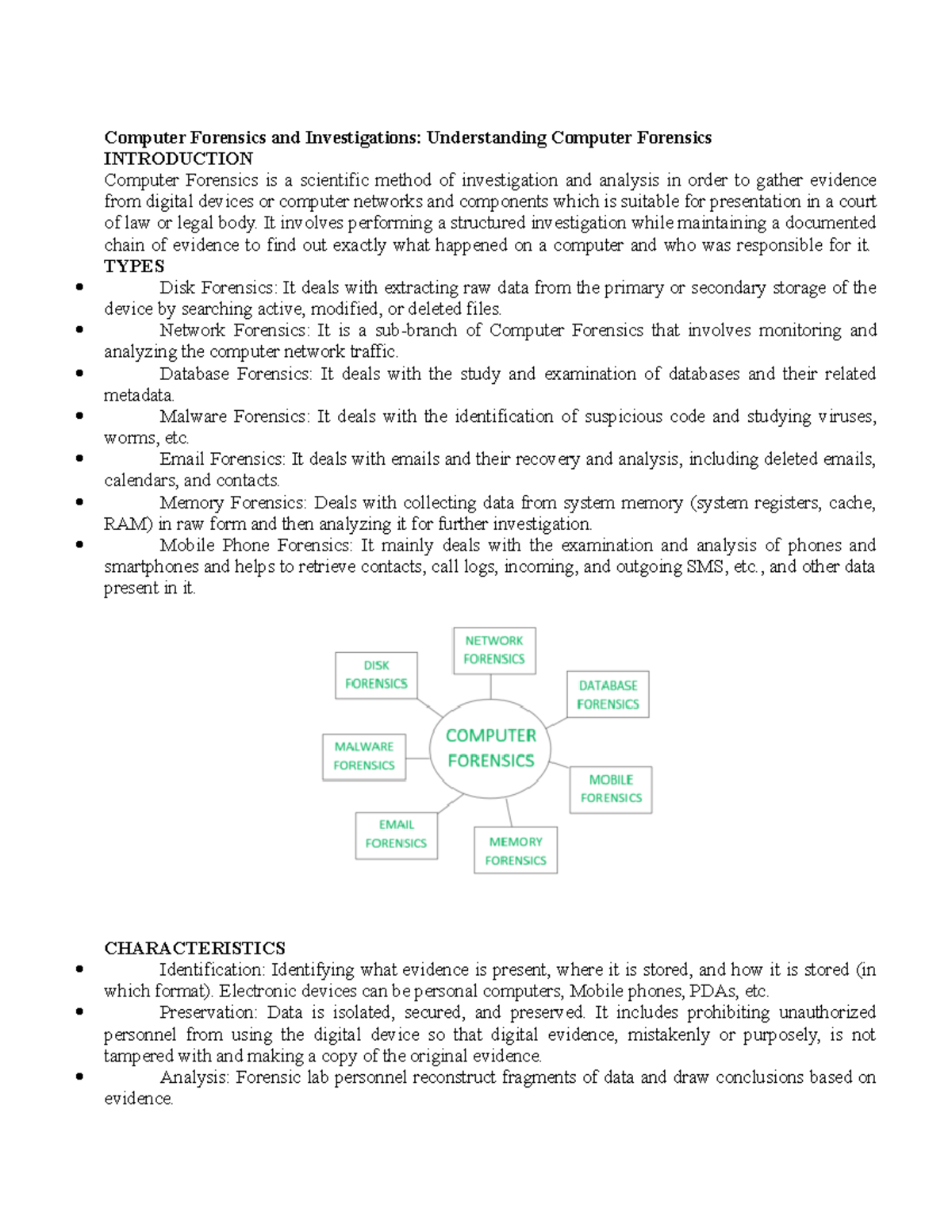 Csf unit 4 - cyber security and forensics - Computer Forensics and ...