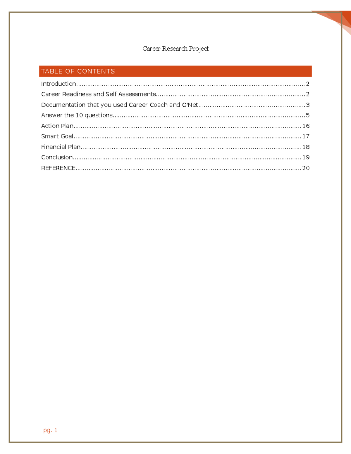 Career project - Career Research Project - Studocu