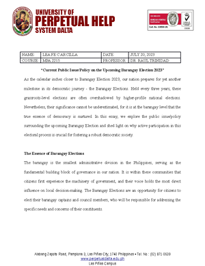 Comprehensive Written Report Differet Types OF LGU - PERPETUAL HELP ...