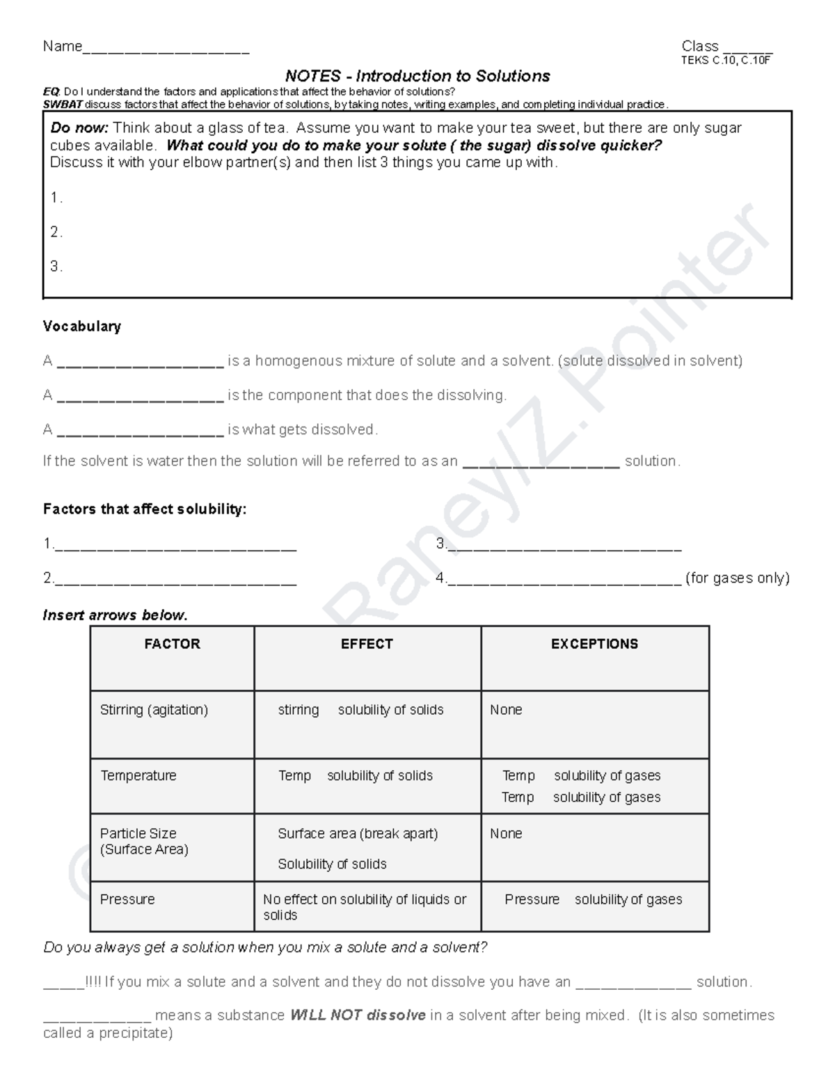 Isaac Hernandez - Introduction to Solutions Notes rf - © 2023 B.Raney/Z ...