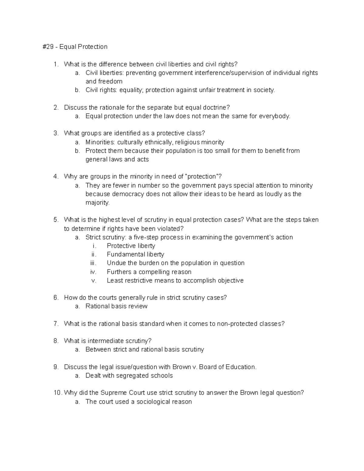 #29 - Equal Protection - #29 - Equal Protection What is the difference ...