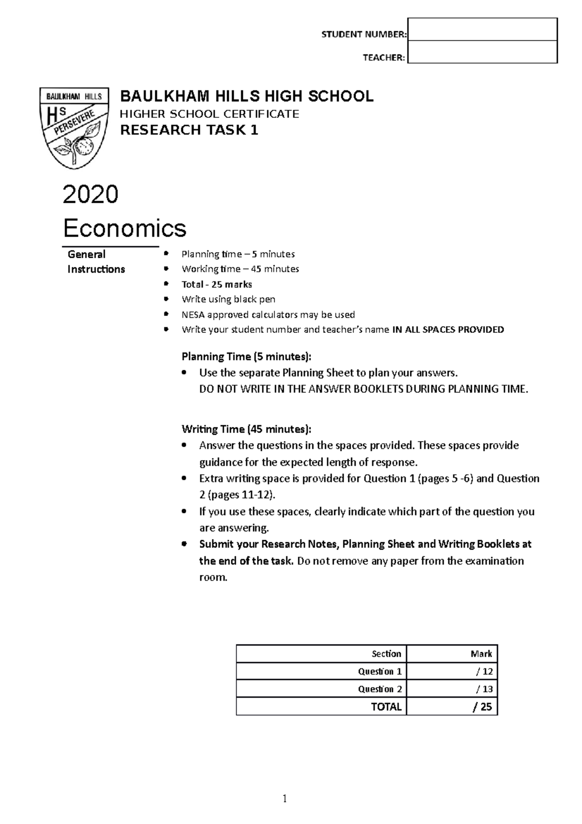 2020 Research Task 1 GREAT DOC - Studocu