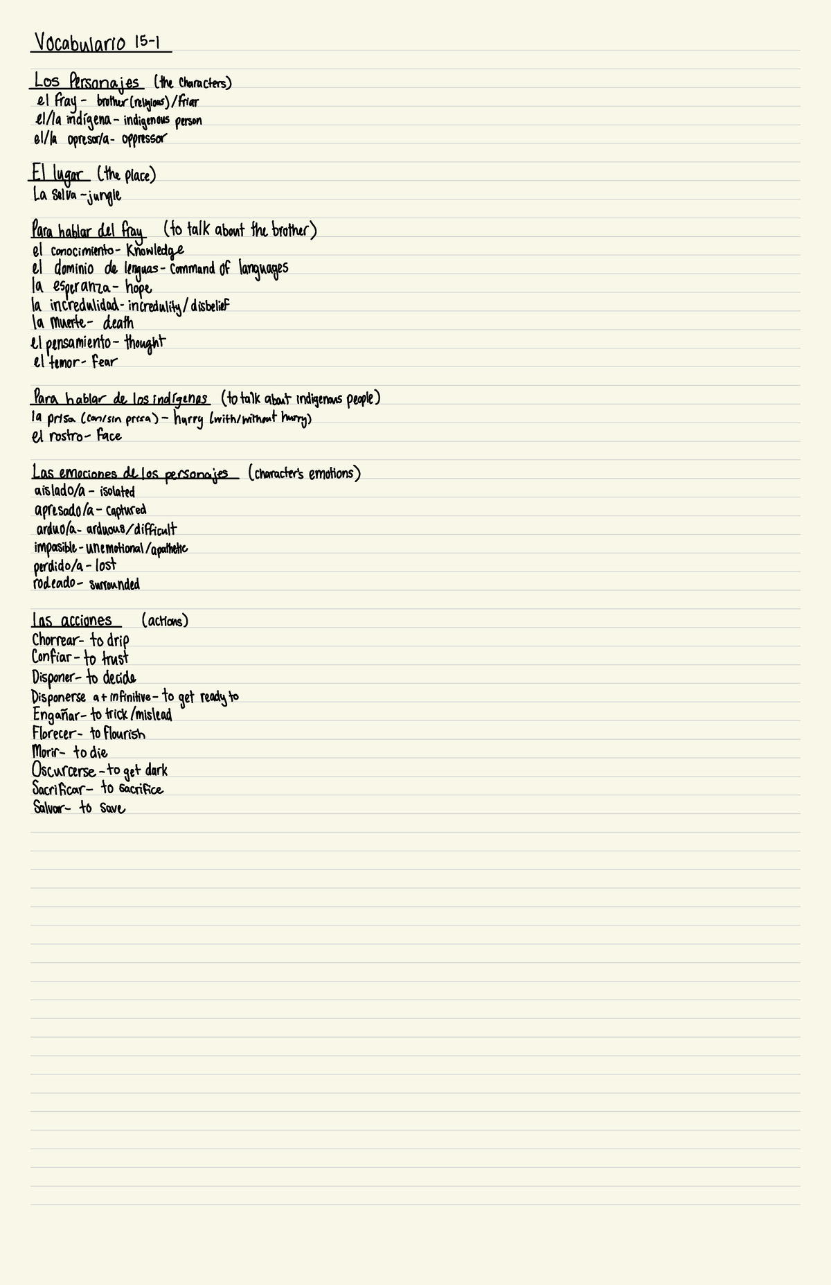 Vocabulario 15-1 - Professor Strickler SPAN 1020 Unit 15-1 Vocabulary ...