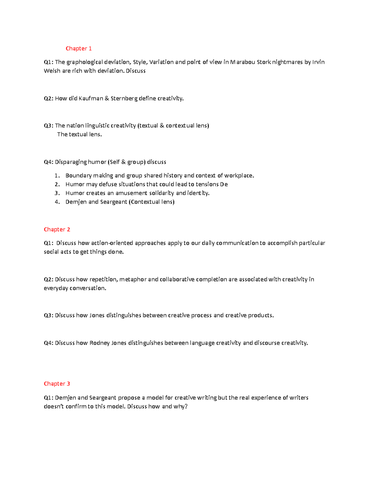 Final - children literature - Chapter 1 Q1: The graphological deviation ...