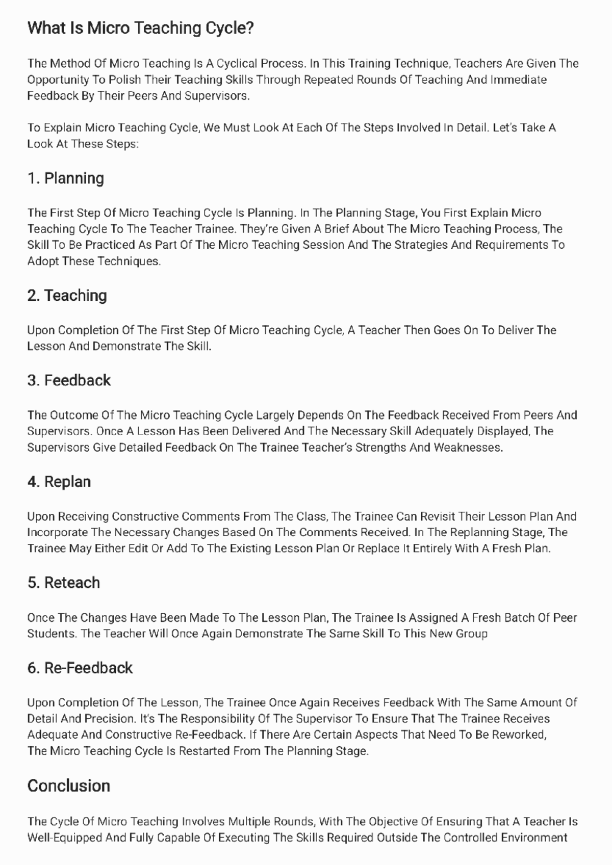 Discuss in details the cycle of micro teaching 240511 014225 - biology ...