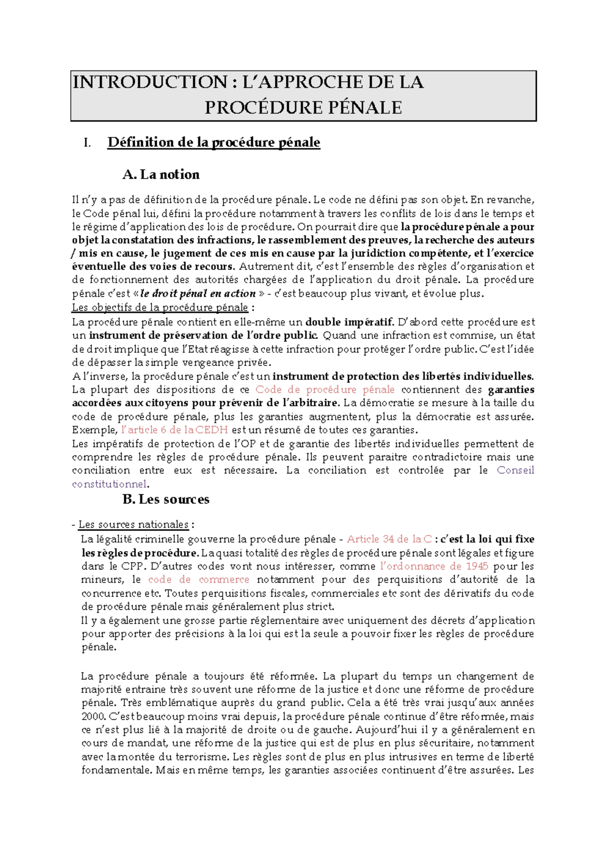 Procédure pénale - Warning: TT: undefined function: 32 INTRODUCTION : L’APPROCHE DE LA PROCÉDURE ...