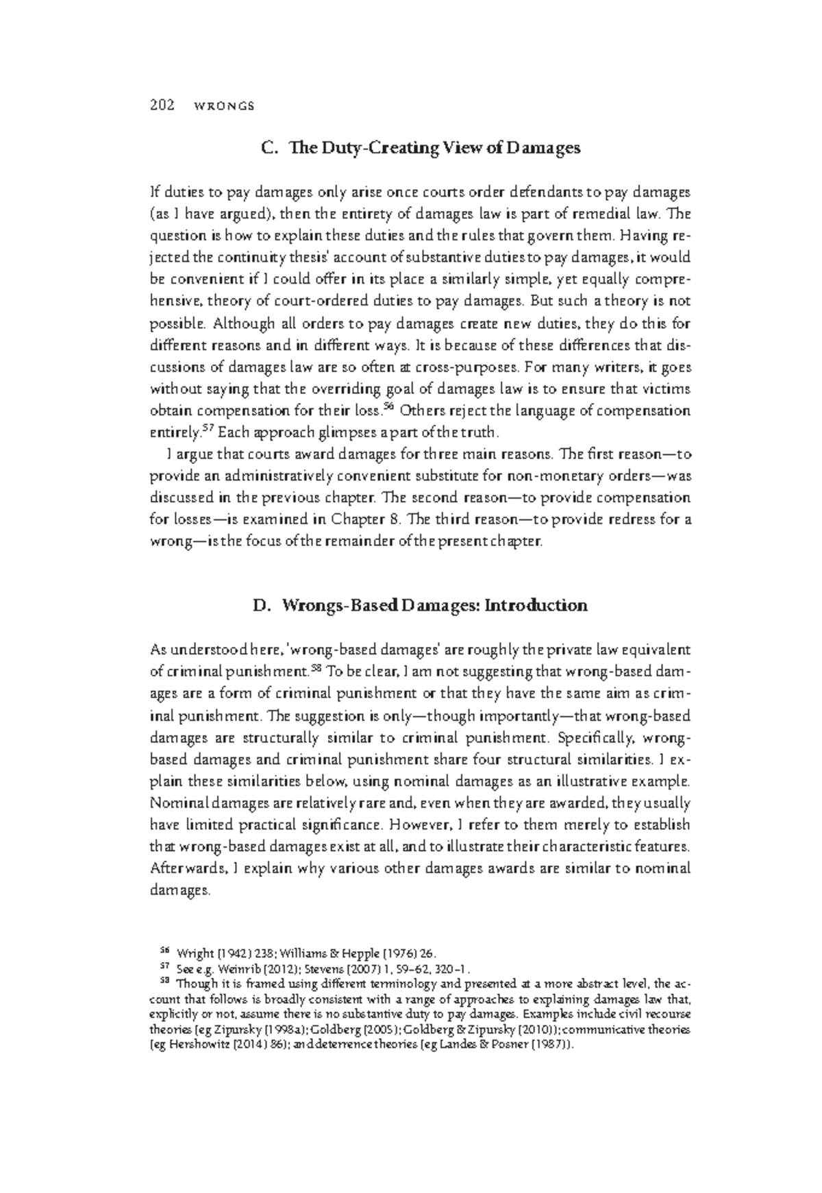 The structure of remedial law 72 - C. e Duty-Creating View of Damages ...