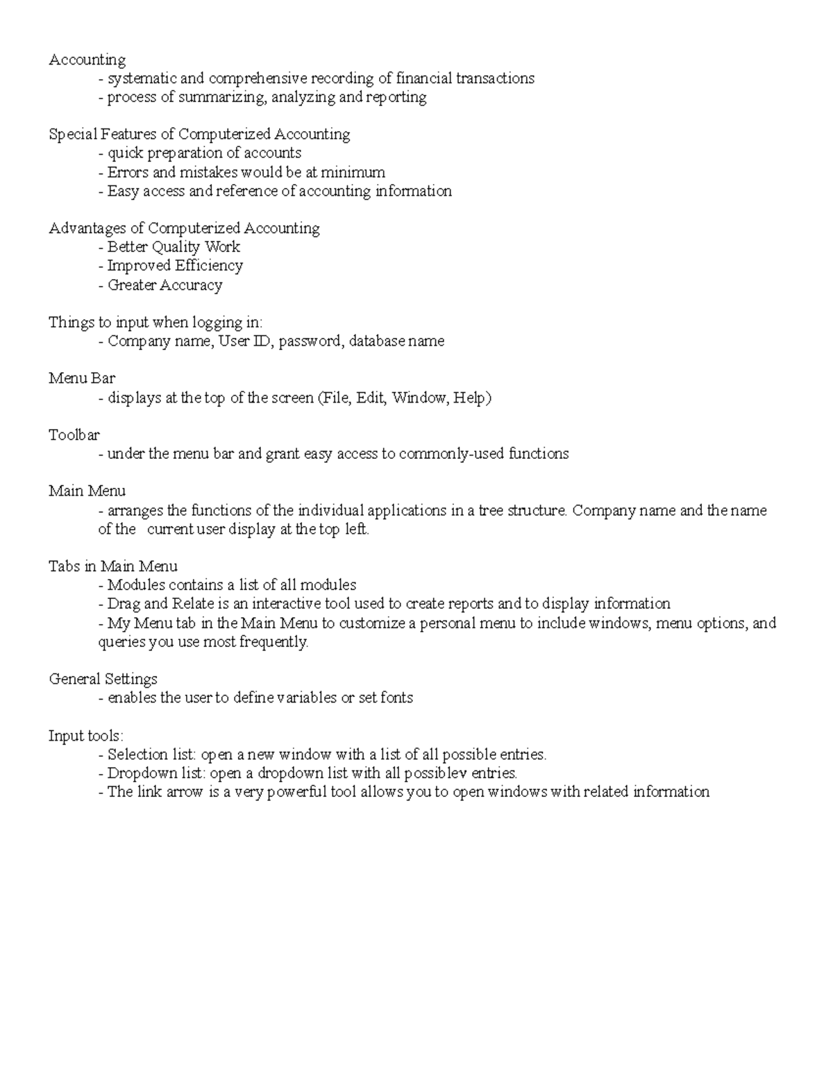 SAP Notes - Sap Business One - Accounting - systematic and ...