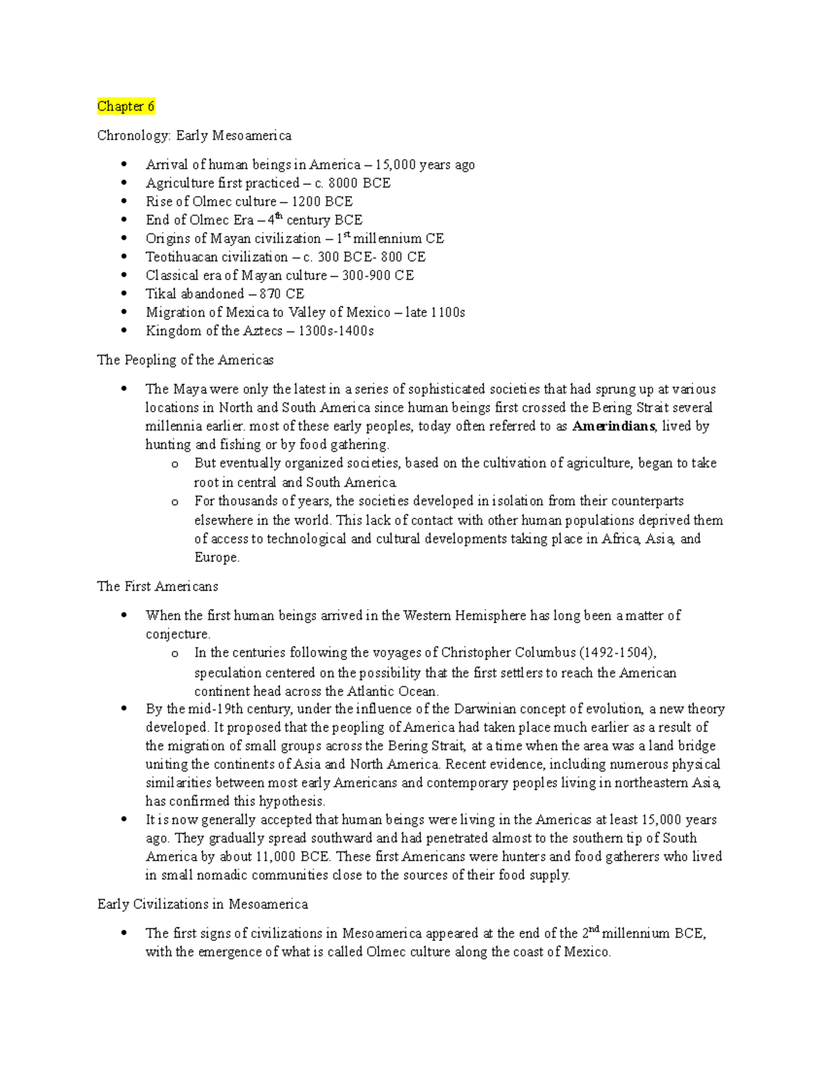 Chapter 6 - notes - HIST 111 - SLU - Studocu