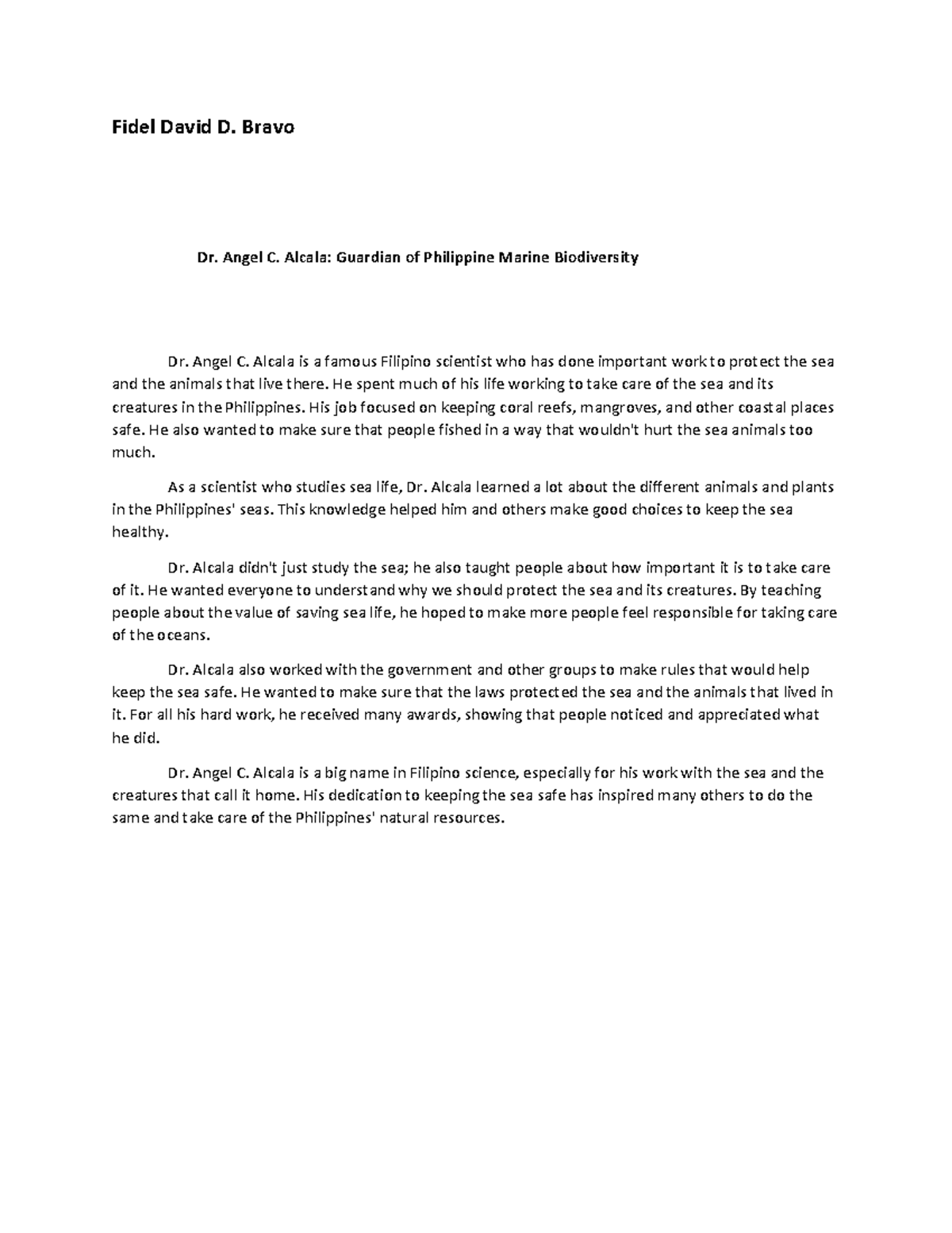 Actuvuty - ggg - Fidel David D. Bravo Dr. Angel C. Alcala: Guardian of ...