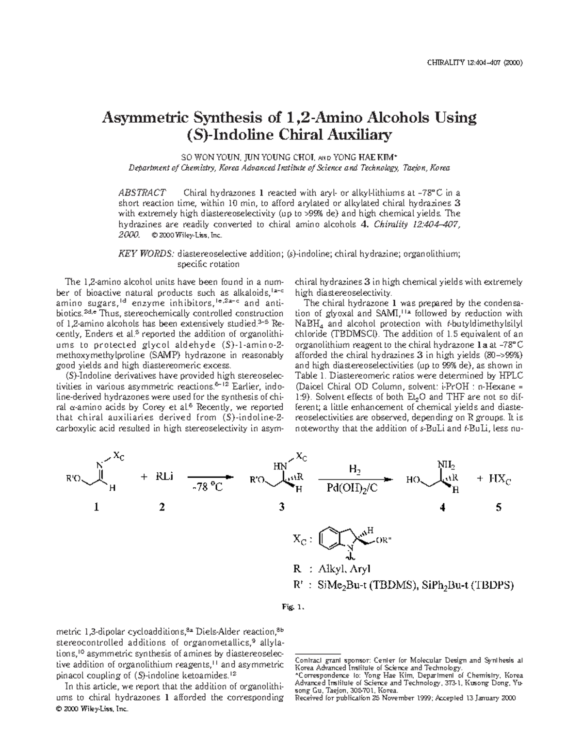 Asymmetric synthesis of 1 2 amino alcoho - Asymmetric Synthesis of 1,2-Amino Alcohols Using ...