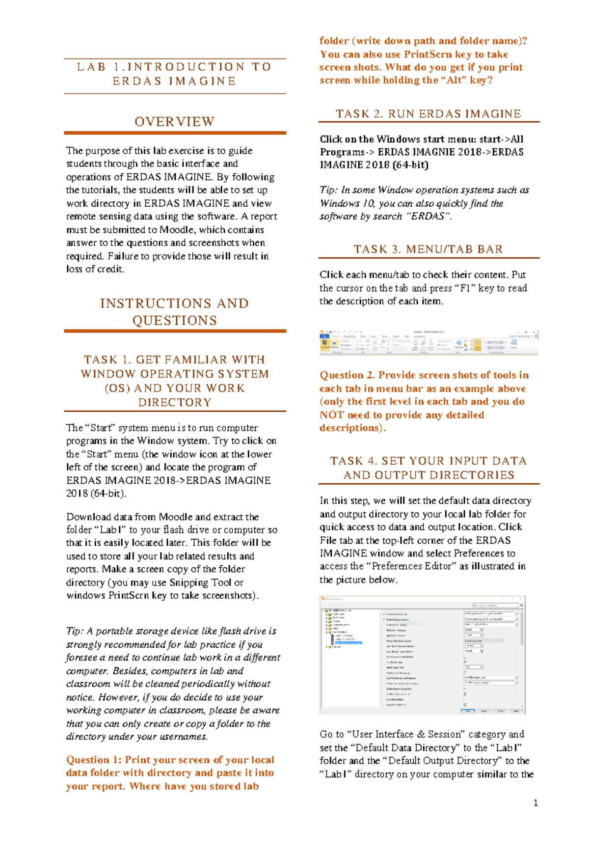 Lab1 Introduction to Erdas - LAB 1 TO ERDAS IMAGINE OVERVIEW The purpose of this lab exercise is ...