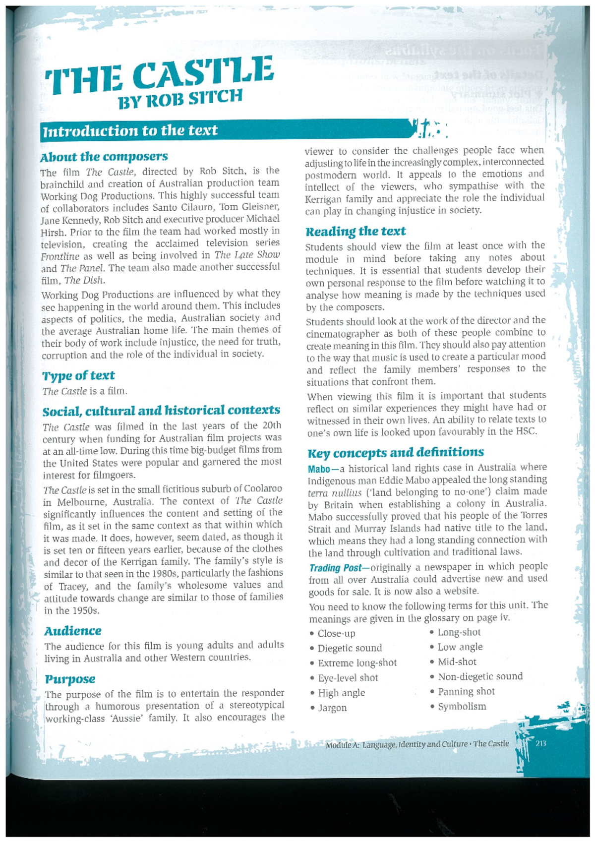 The Castle study guide - 2786 - UWS - Studocu