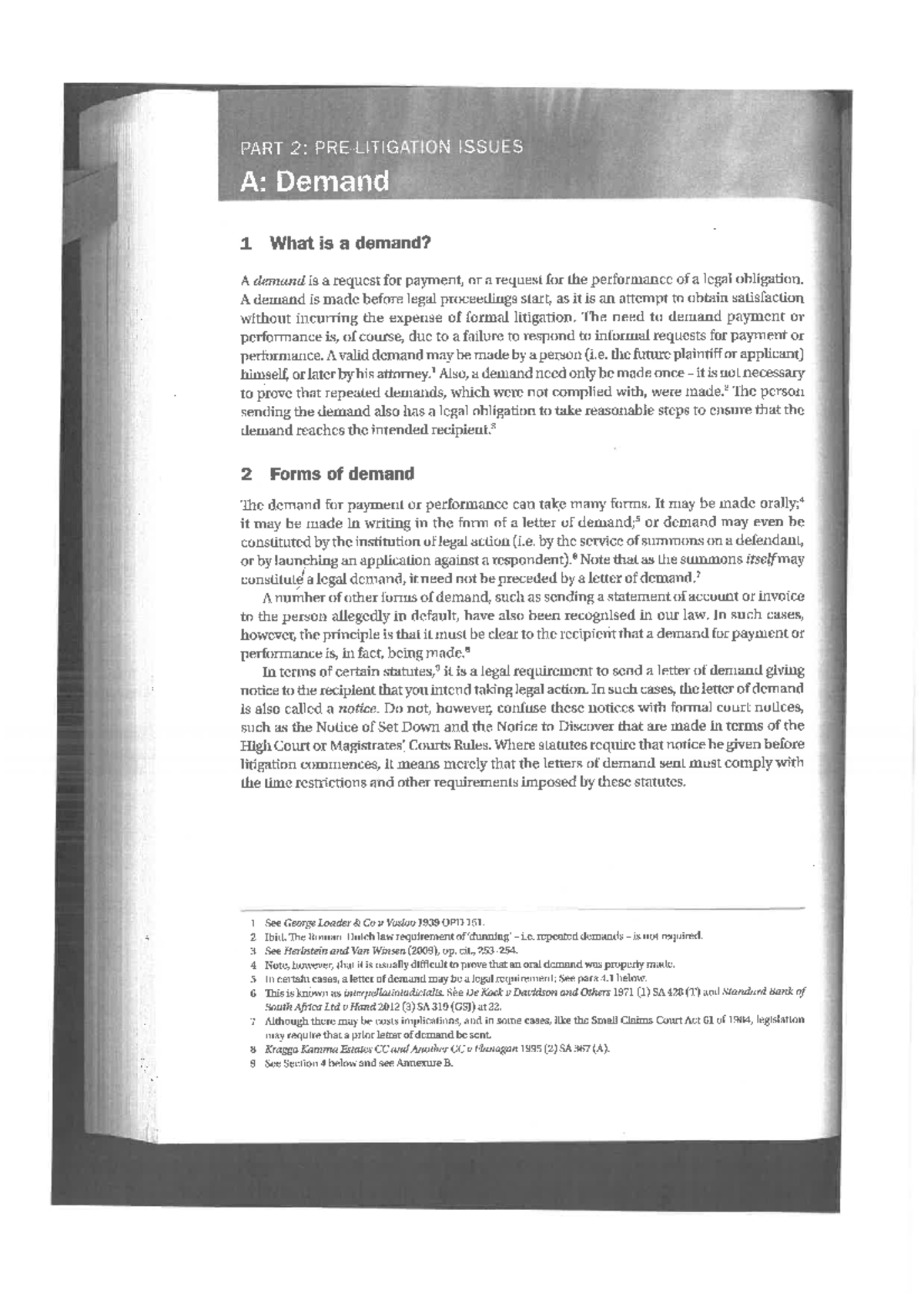 Demand Article - from textbook - Oxford Civil Procedure, a practical ...