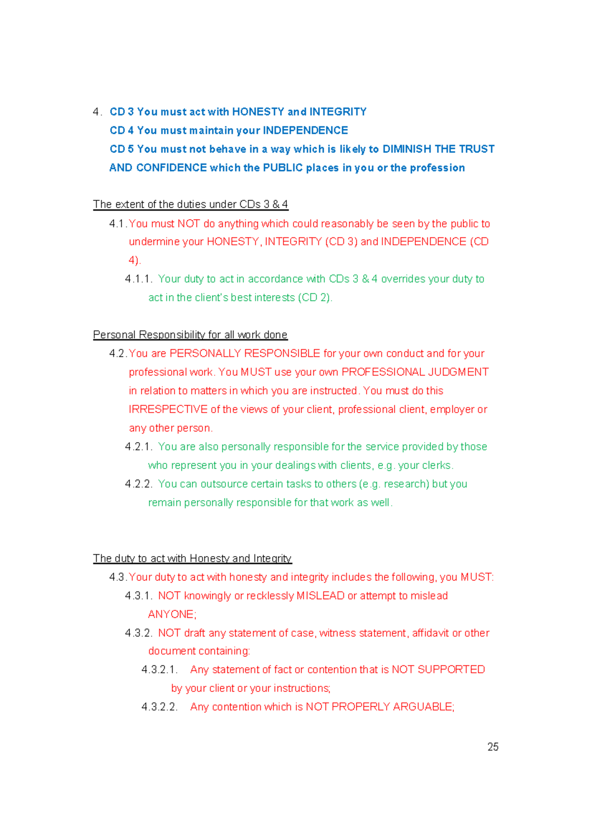 Ch4 ethics - study material - CD 3 You must act with HONESTY and ...