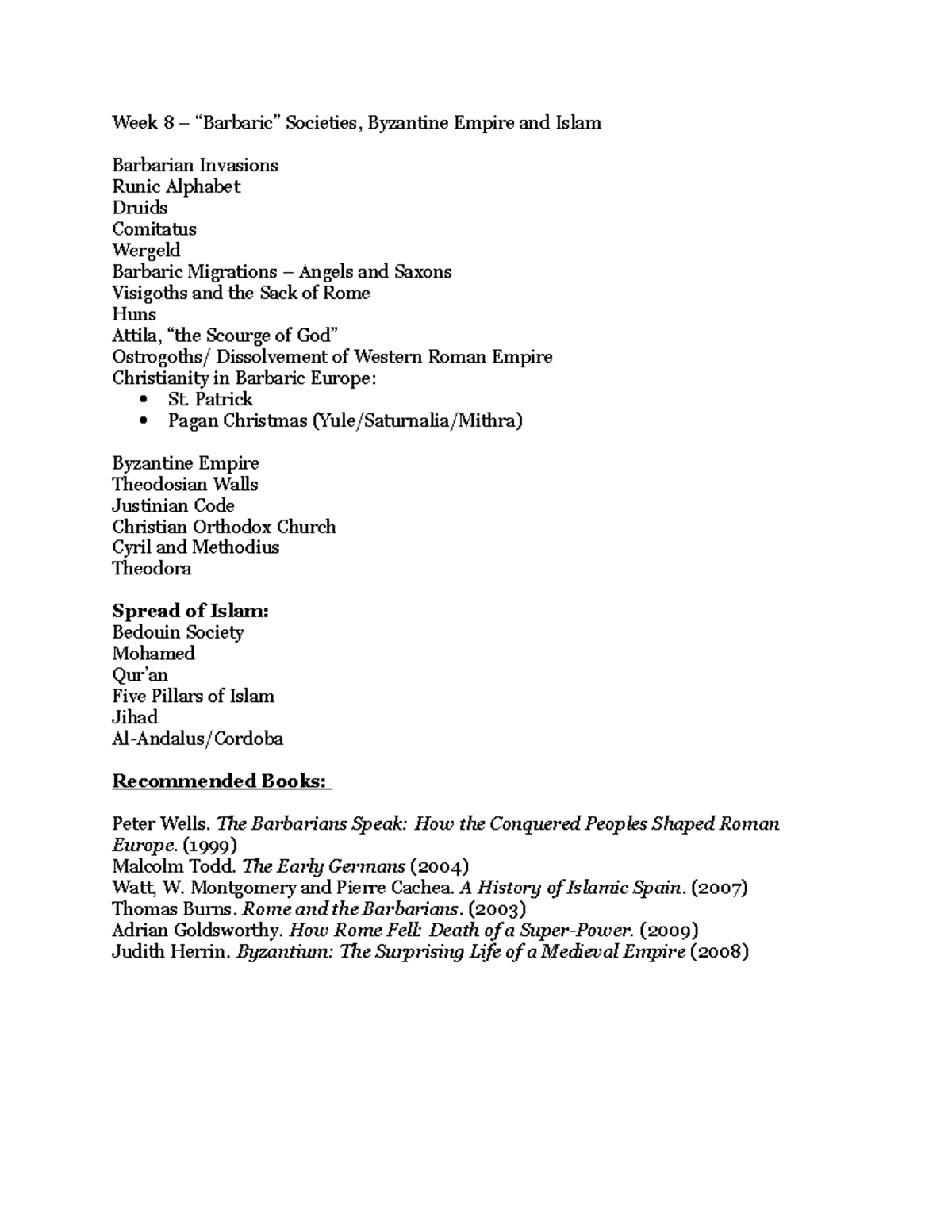 HY 101 Week 8 Outline - Professor Tanja Bacani - HY 101 - Alabama - Studocu