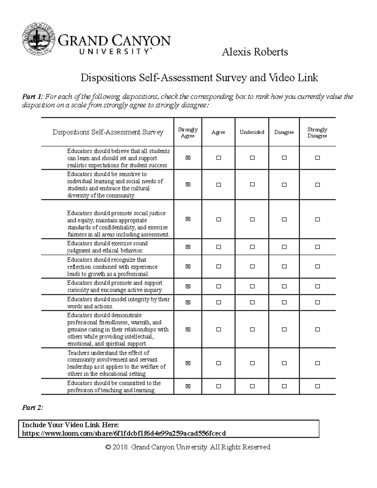 SEC-502-RS-Dispositions Self-Assessment Survey T3 - Alexis Roberts ...