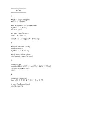 Assignment 1 - NPTEL - Assignment 1 Introduction to Machine Learning ...