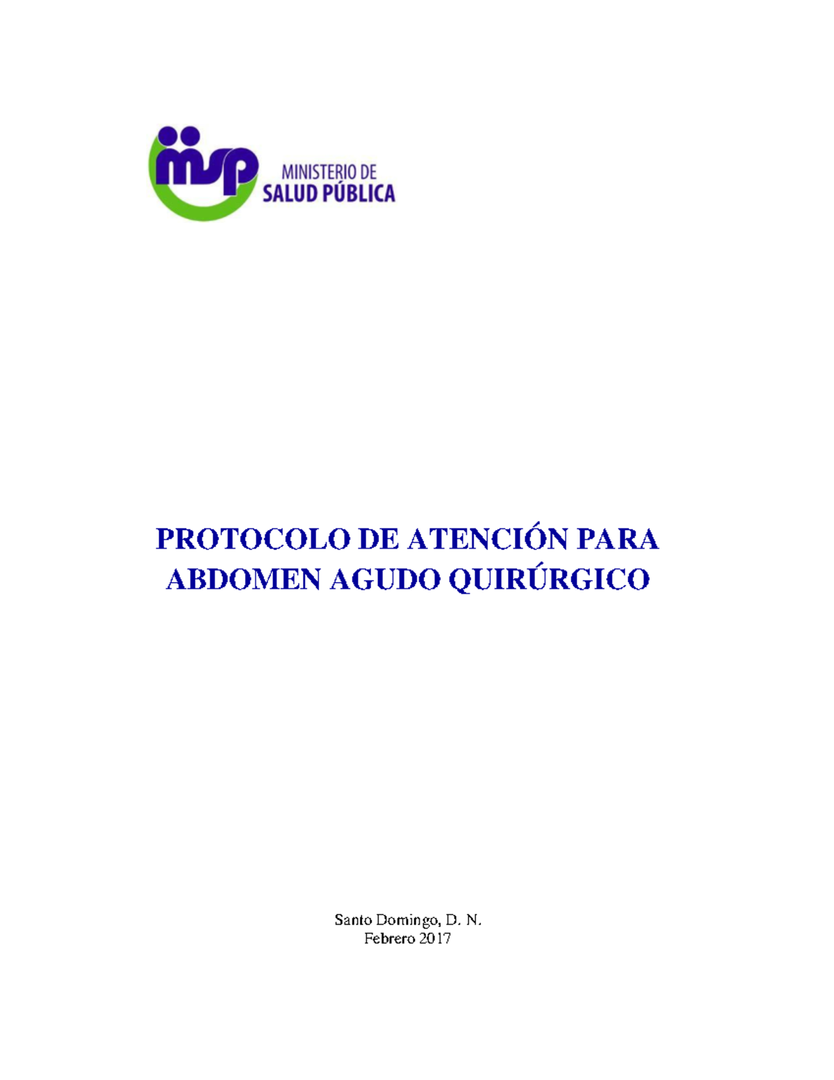 Protocolo de Atencion para Abdomen Agudo Quirurgico - PROTOCOLO DE ATENCIÓN PARA ABDOMEN AGUDO ...