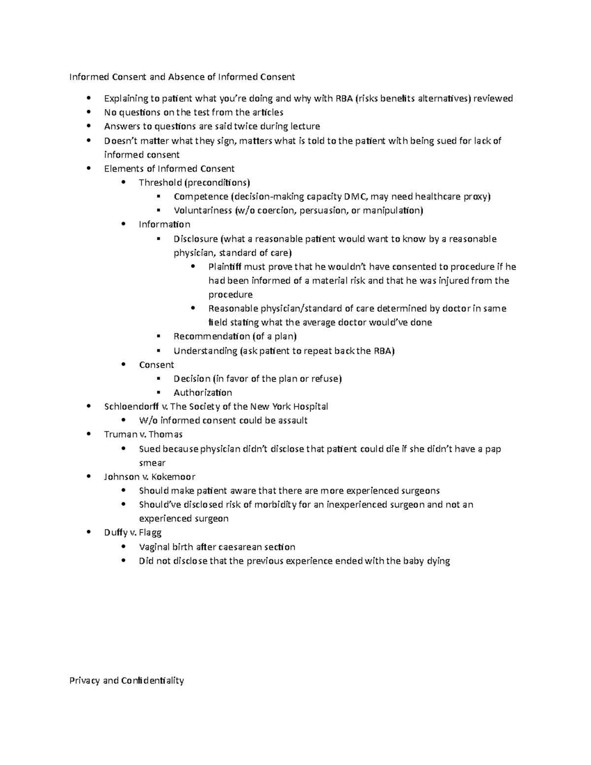 Informed Consent and Absence of Informed Consent - The Society of the ...