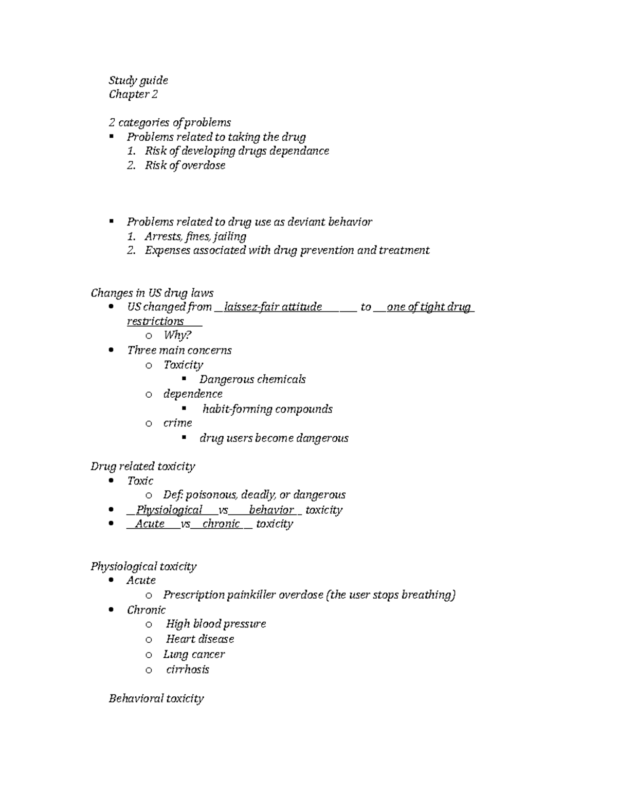Chapter 2 study guide - Study guide Chapter 2 2 categories of problems ...