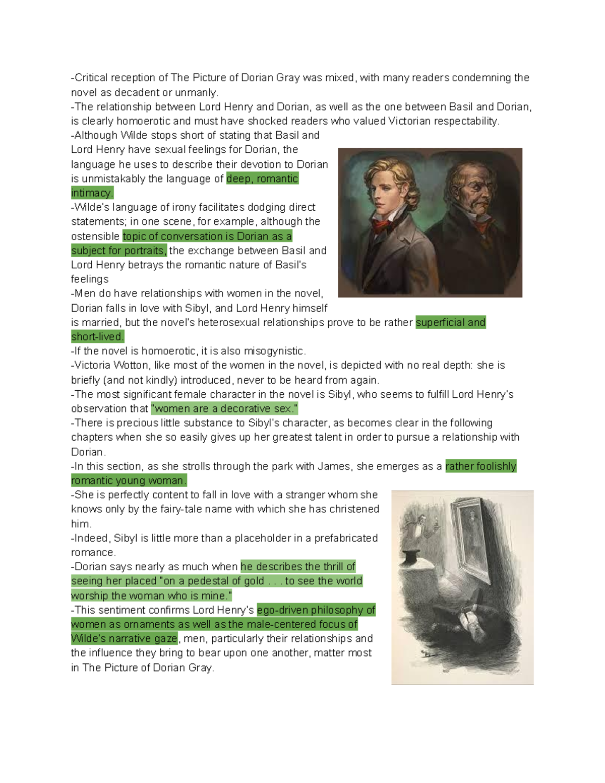 The Picture Of Dorian Gray Chapters 5-8 -Critical reception of The ...