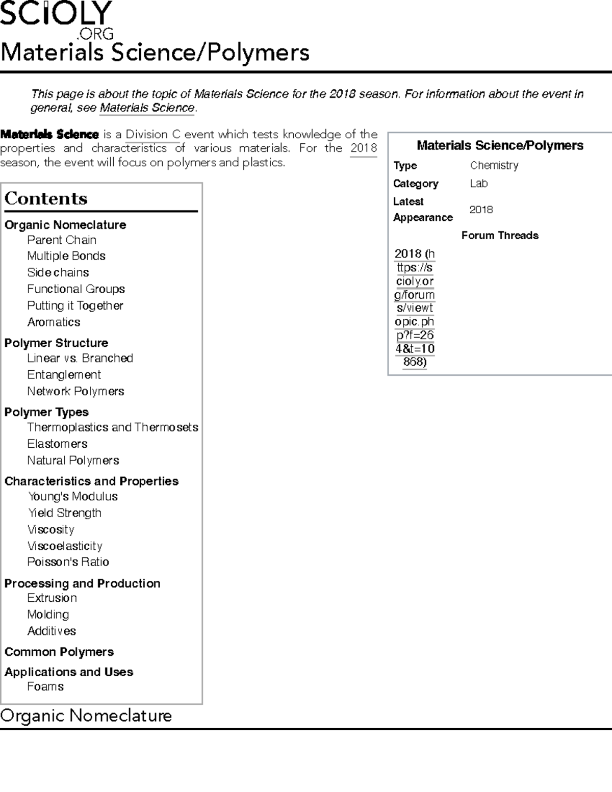 Materials Science Polymers - Wiki - Scioly - Materials Science/Polymers ...