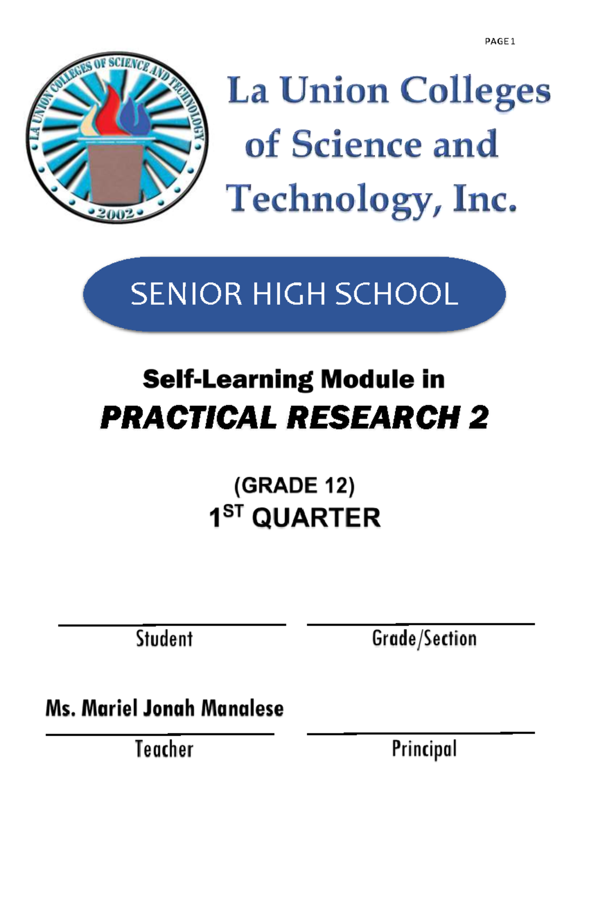 Practical Research 2 Quarter 1 - PRACTICAL RESEARCH 2 SENIOR HIGH ...