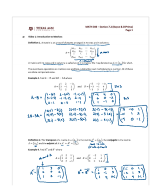 Diff EQ - 1.1 - 1.3 Completed (Boyce Di Prima) - MATH 308 - Studocu