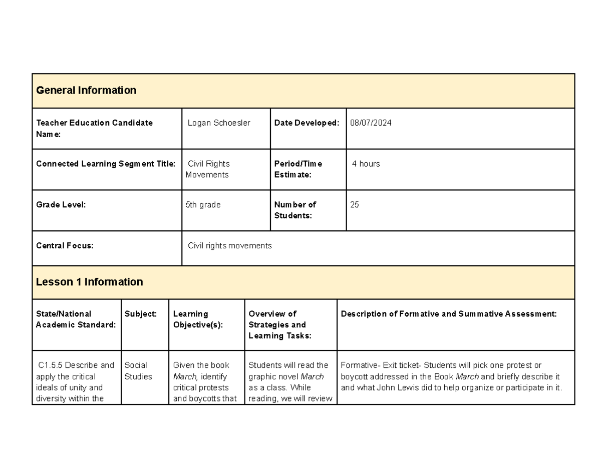 C269 1 - task 1 - General Information Teacher Education Candidate Name ...