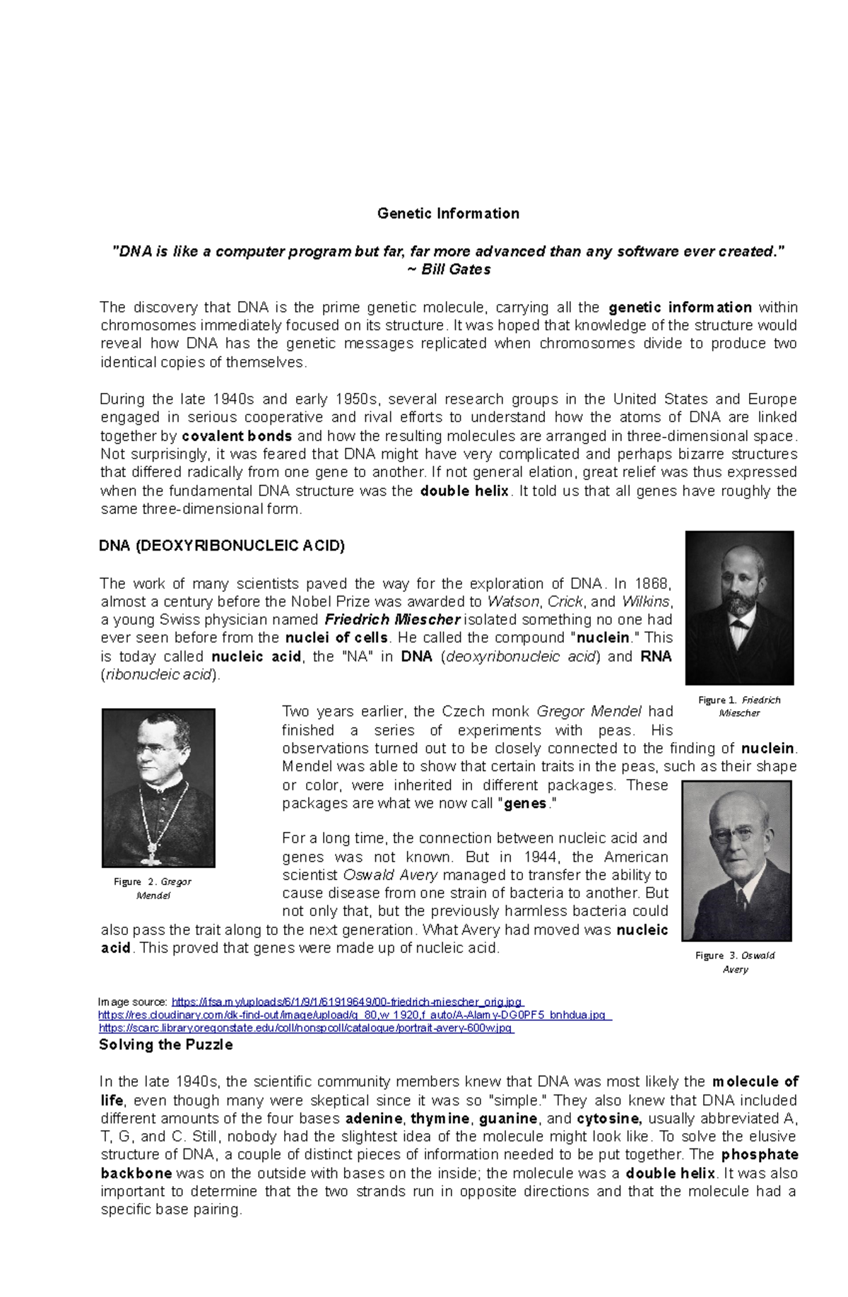 Genetic Information - Genetic Information "DNA is like a computer ...