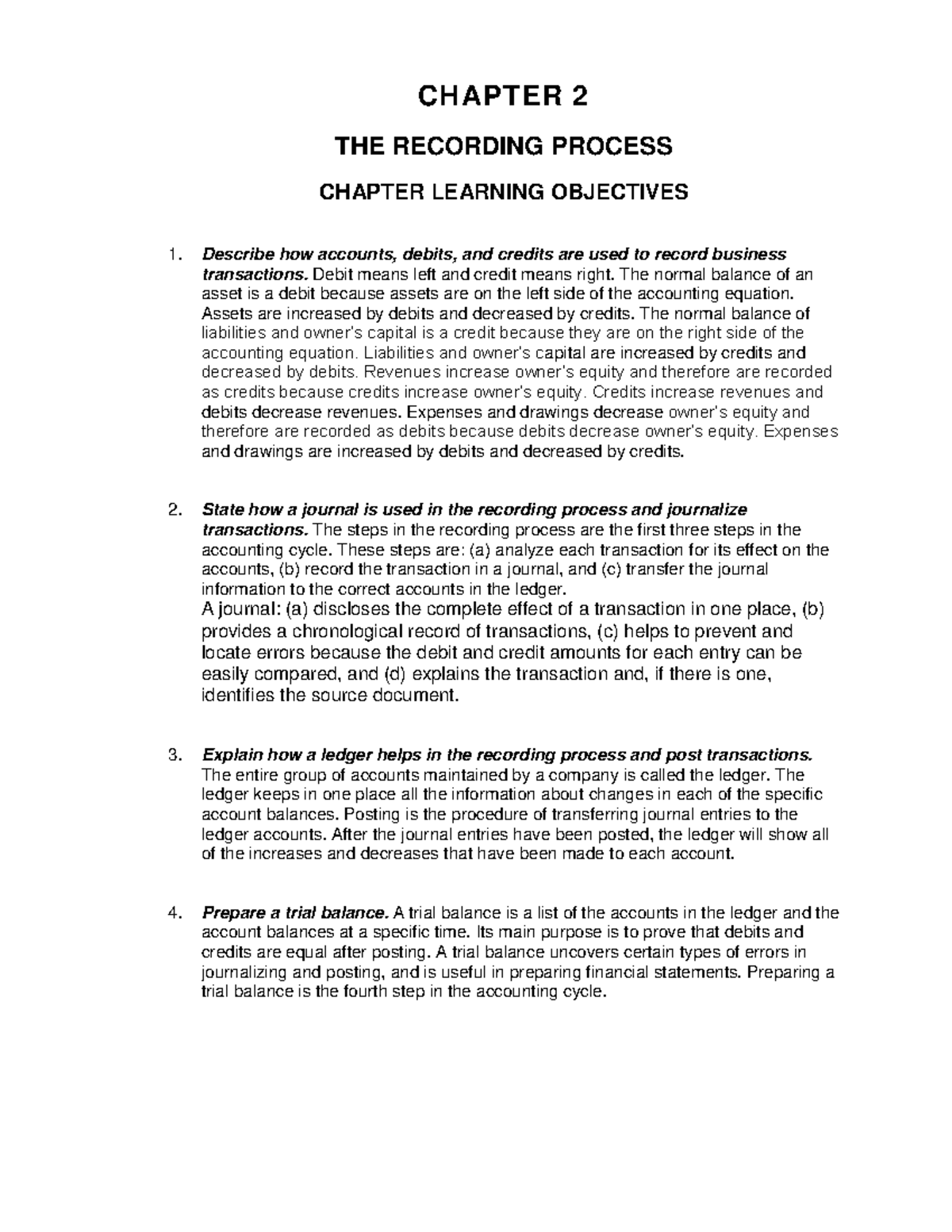 Answers - snbkvchjad - CHAPTER 2 THE RECORDING PROCESS CHAPTER LEARNING ...
