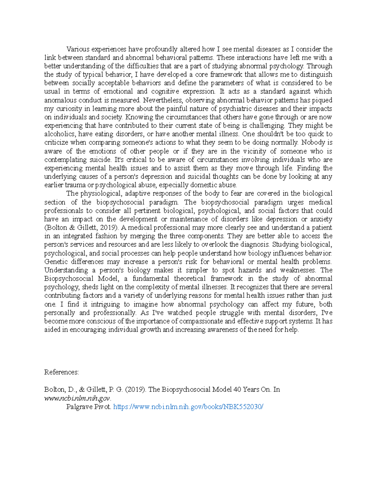 Reflection WK#8 - Various experiences have profoundly altered how I see ...