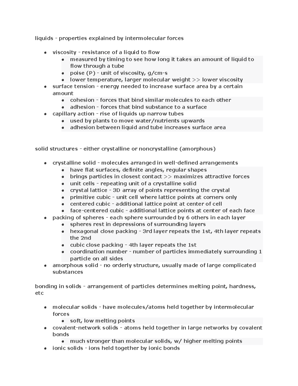 Unit 3 Solids, liquids, and gasses - liquids - properties explained by ...