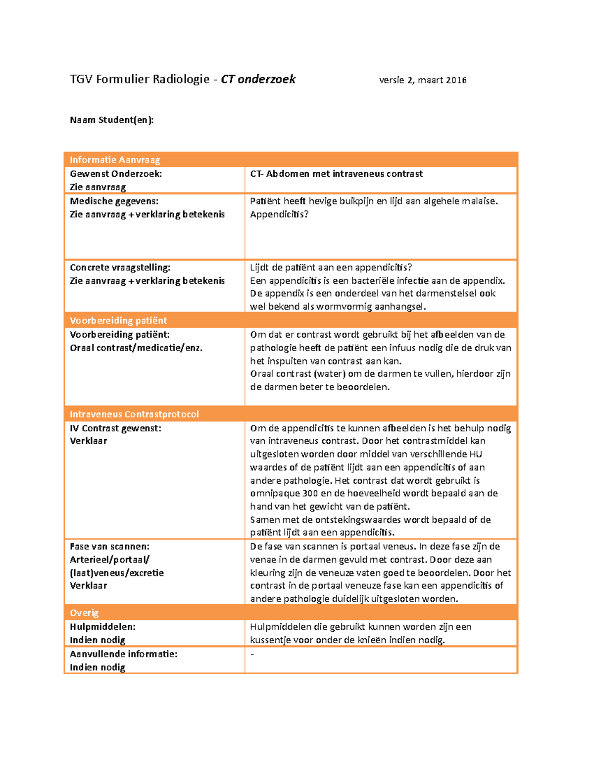 TGV Formulier CT-abdomen - TGV Formulier Radiologie - CT onderzoek ...