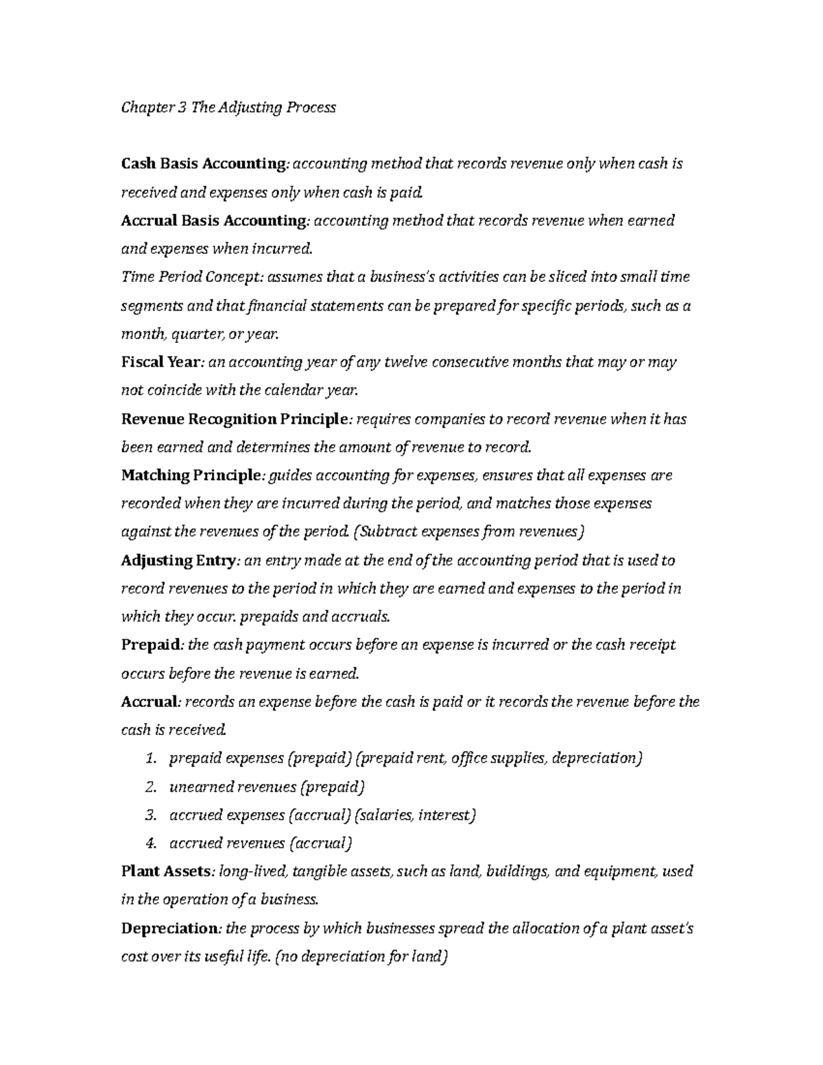 Chapter 3 The Adjusting Process - Chapter 3 The Adjusting Process Cash ...