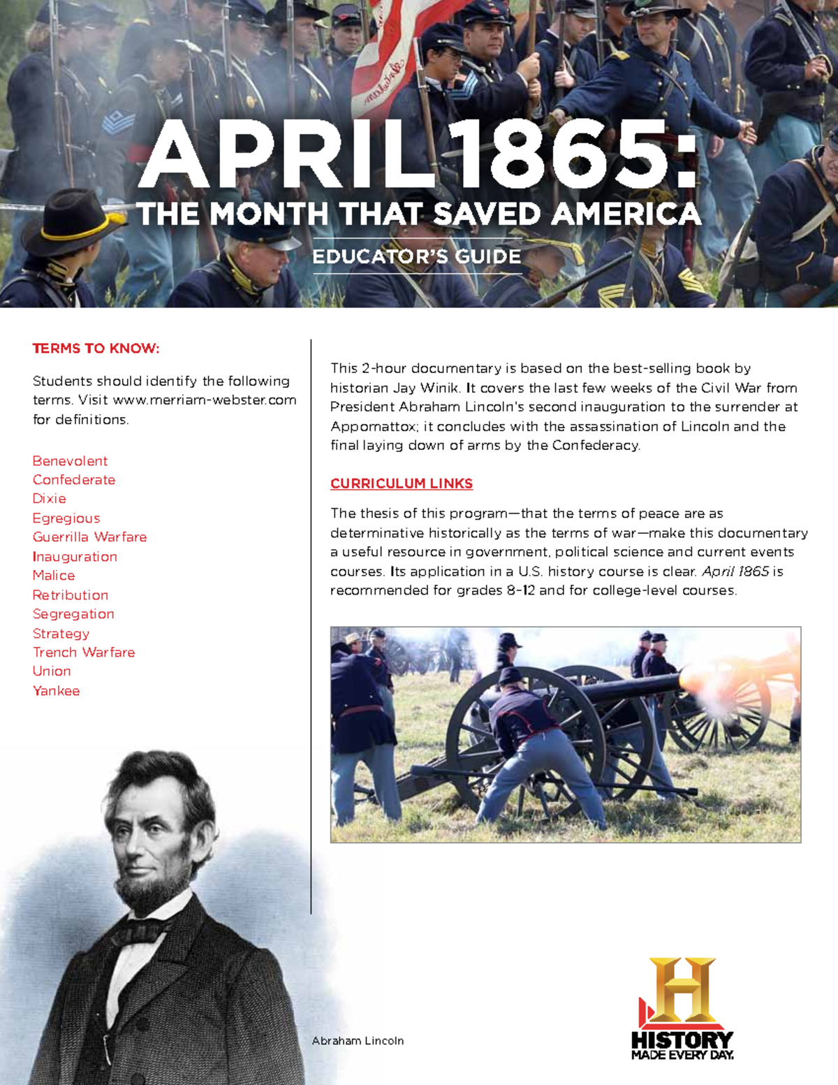 April 1865 Study Gd - This 2-hour documentary is based on the best ...